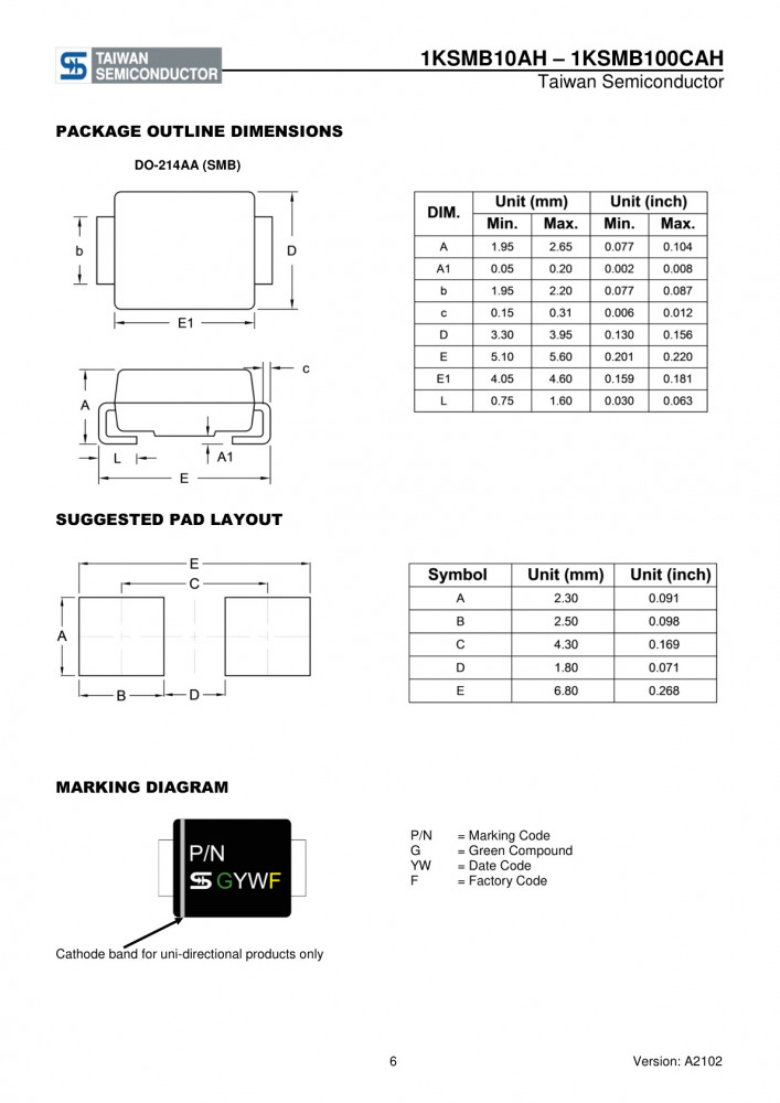 1KSMB12CAH datasheet page 6