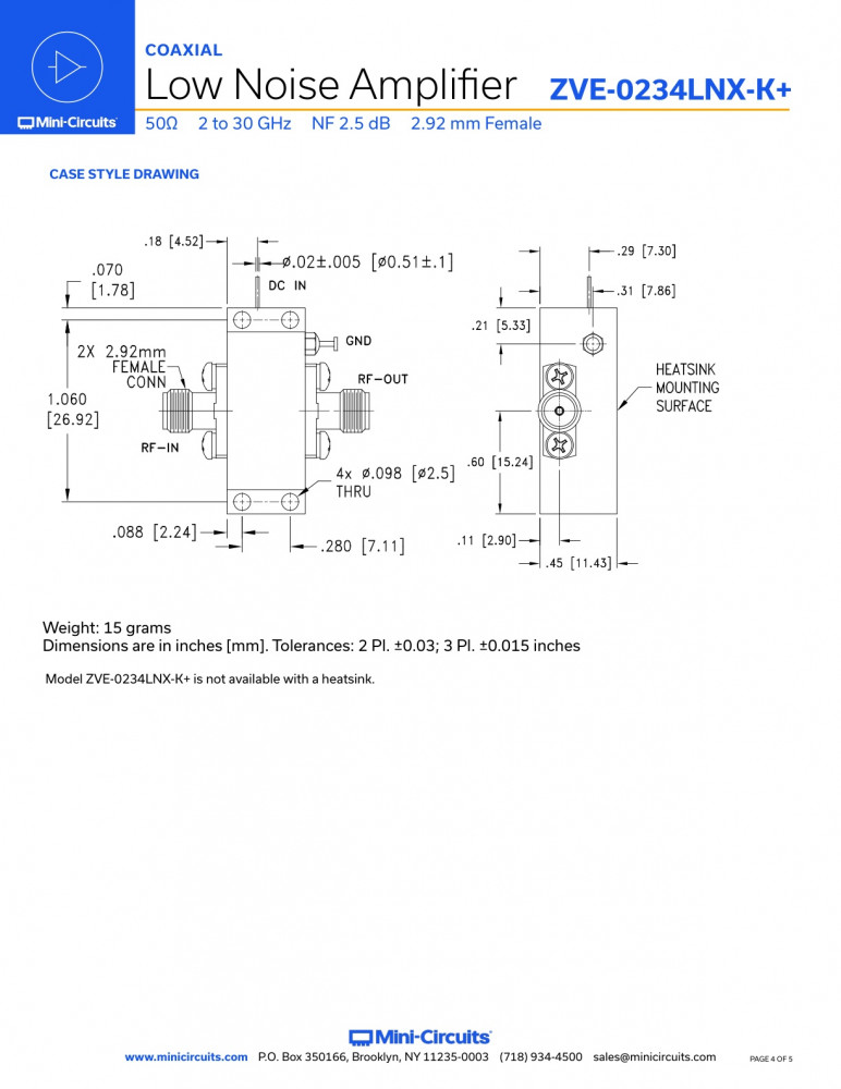 ZVE-0234LNX-K+ technical document, page 4