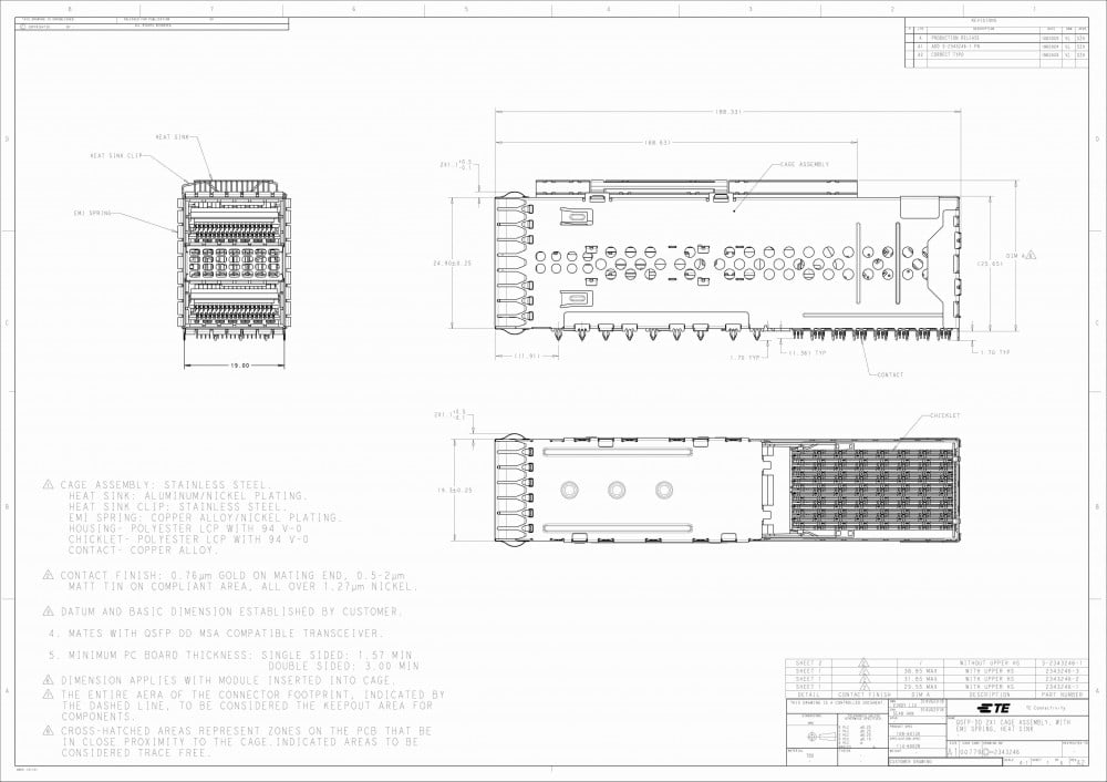 TE Connectivity 2343246 drawing page 1