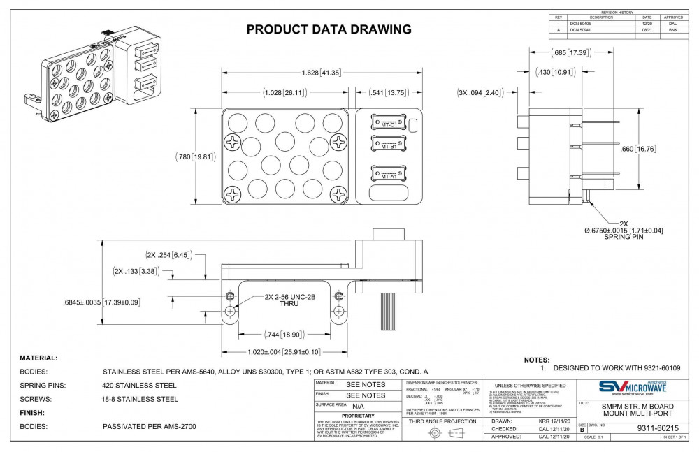 Amphenol 9311-60215 technical drawing preview