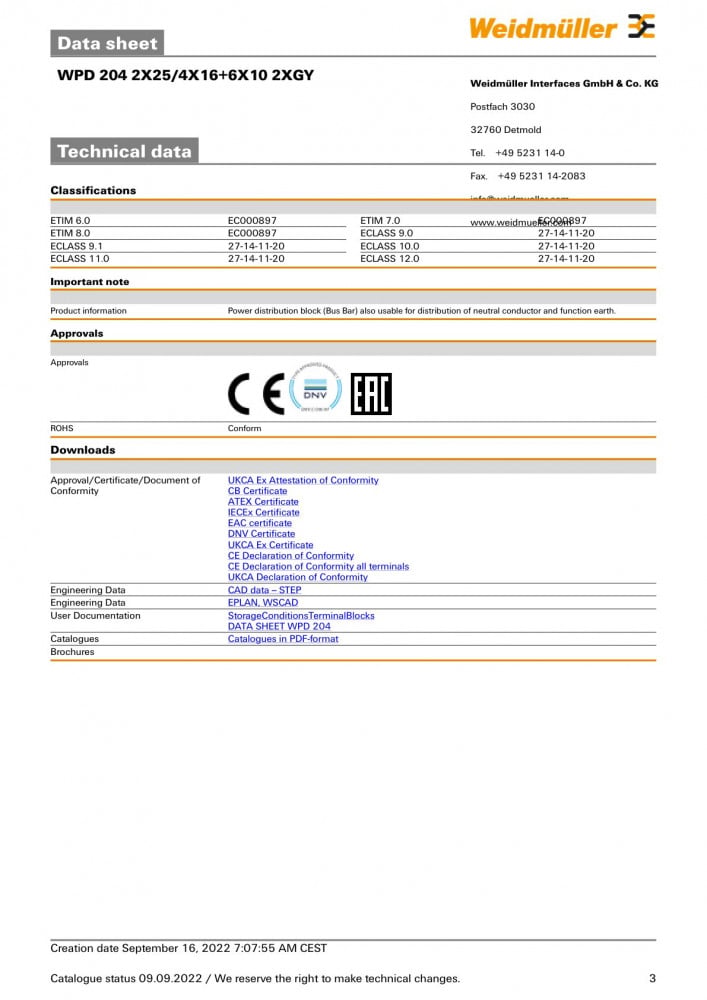 WPD 204 datasheet page 3