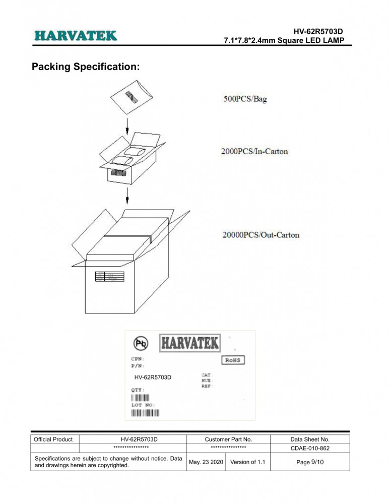 HV-62R5703D datasheet page 9
