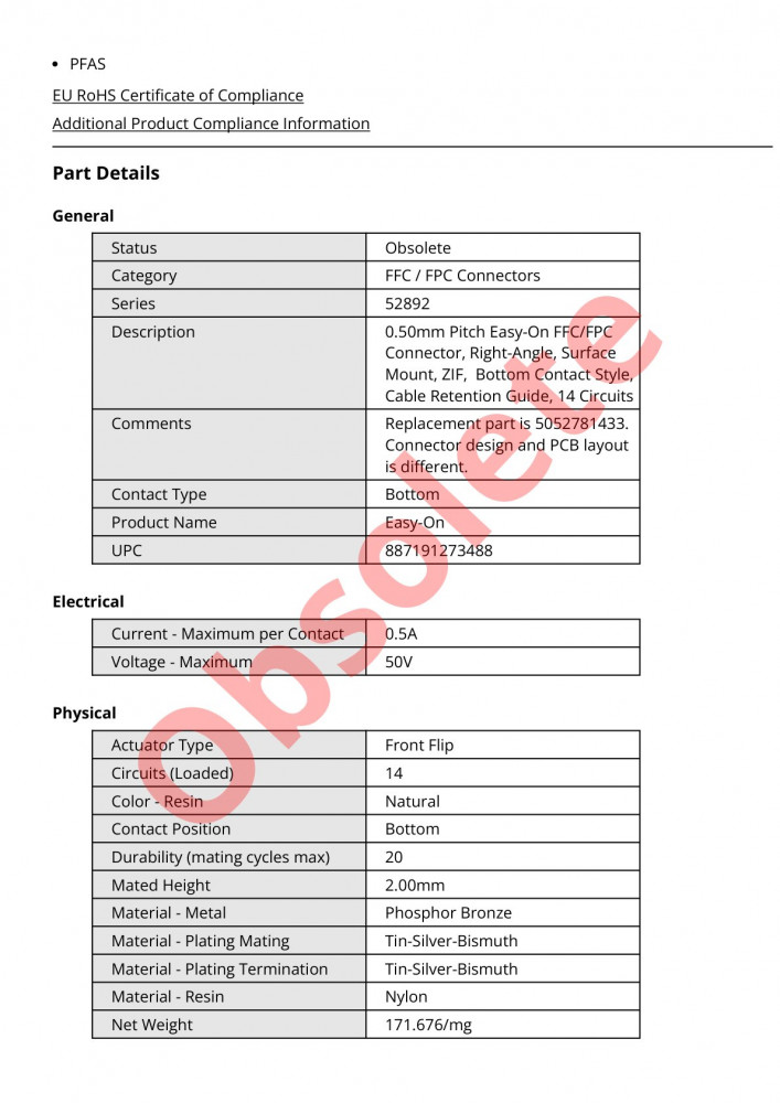 MOLEX 528921433 technical document image 2