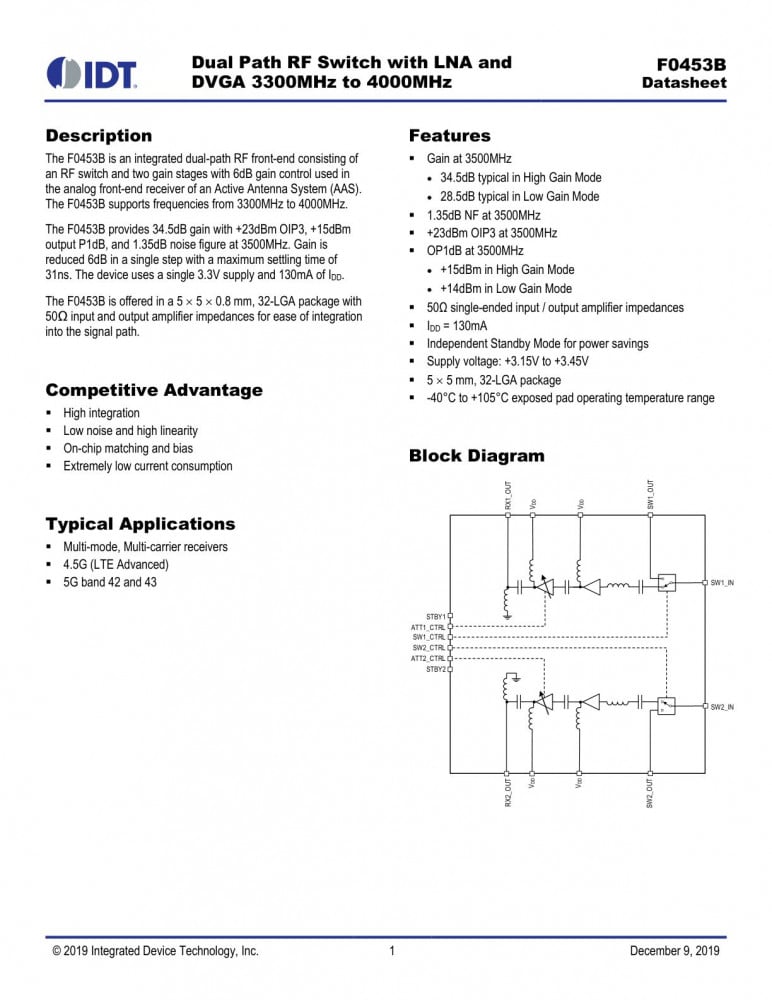 F0453BLEGK technical document page 1