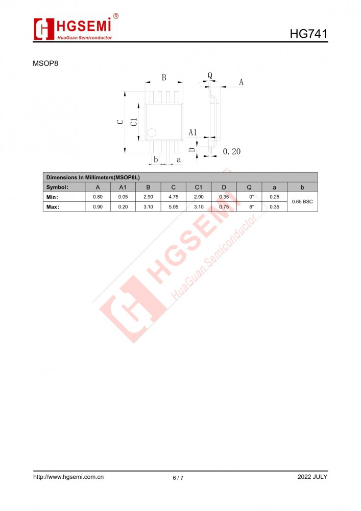 HG741 datasheet page 6