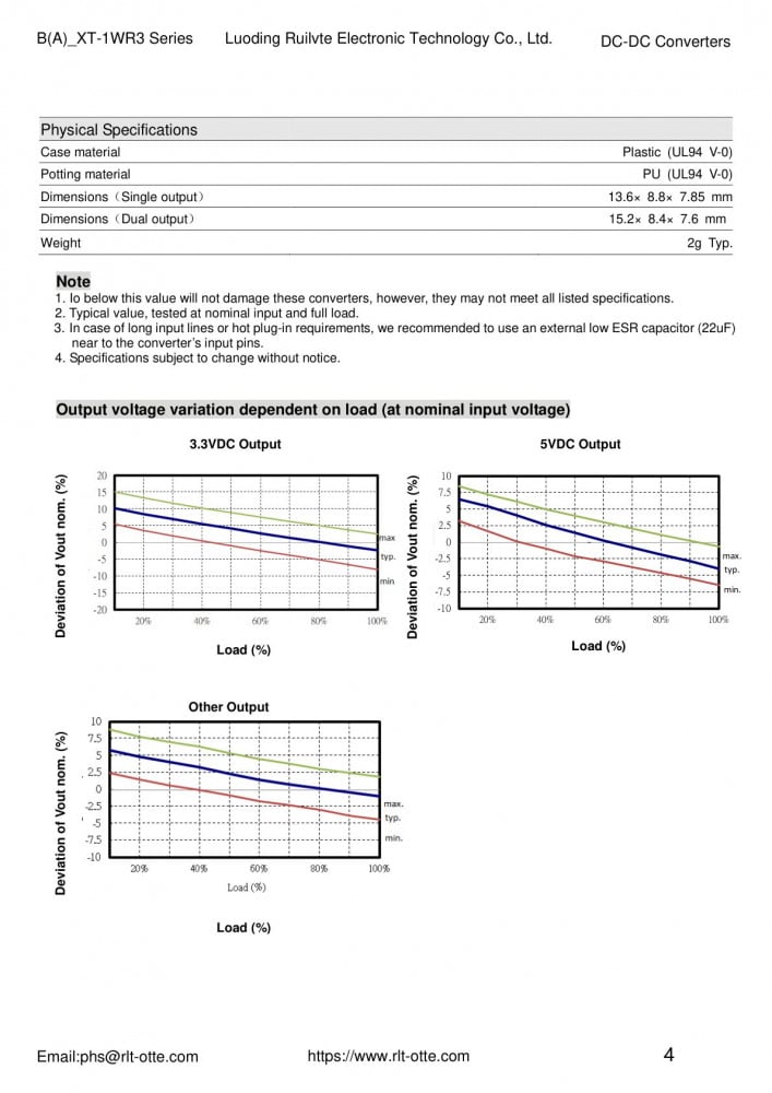 B0505XT-1WR3 datasheet page 4