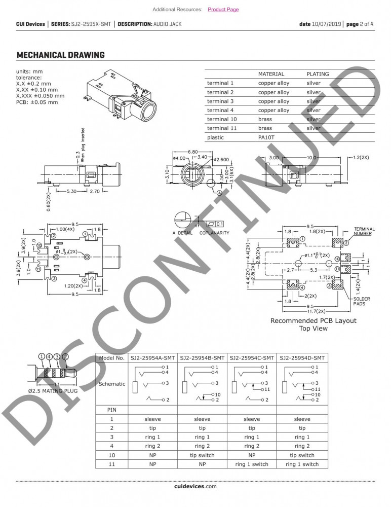 SJ2-25954C-SMT-TR datasheet page 2
