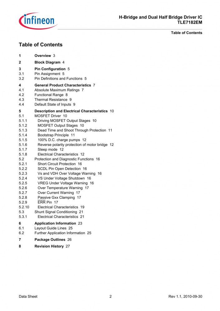 TLE7182EM datasheet page 2