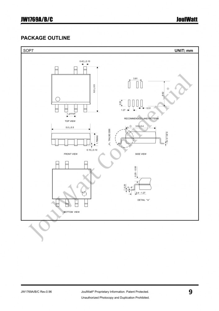JW1769C datasheet page 9