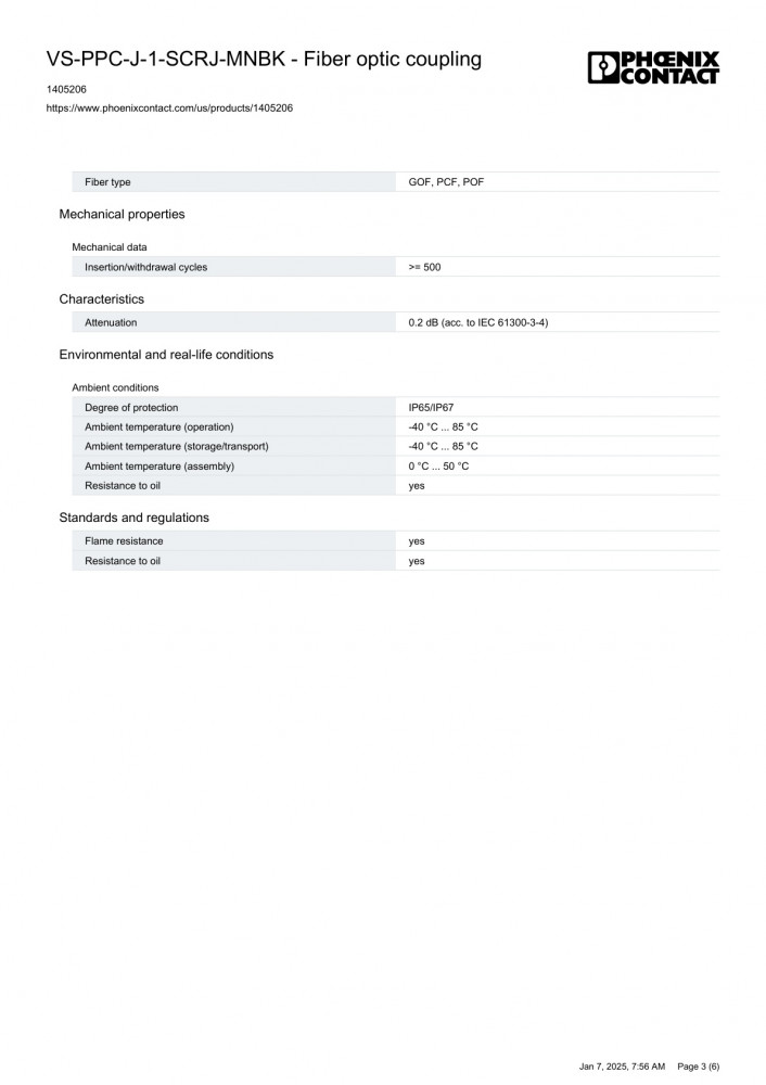 Phoenix Contact 1405206 technical document page 3