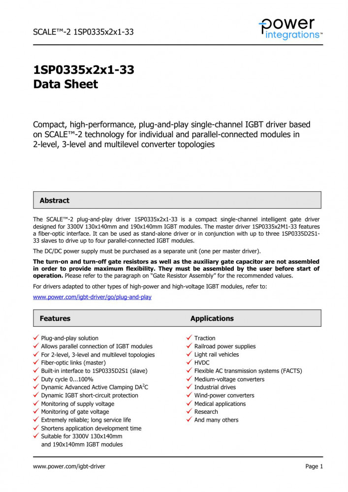 1SP0335V2M1-33 datasheet page 1