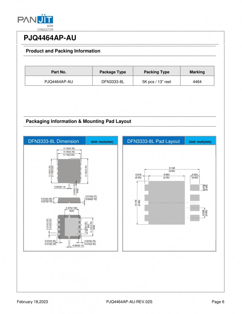 PJQ4464AP-AU datasheet page 6