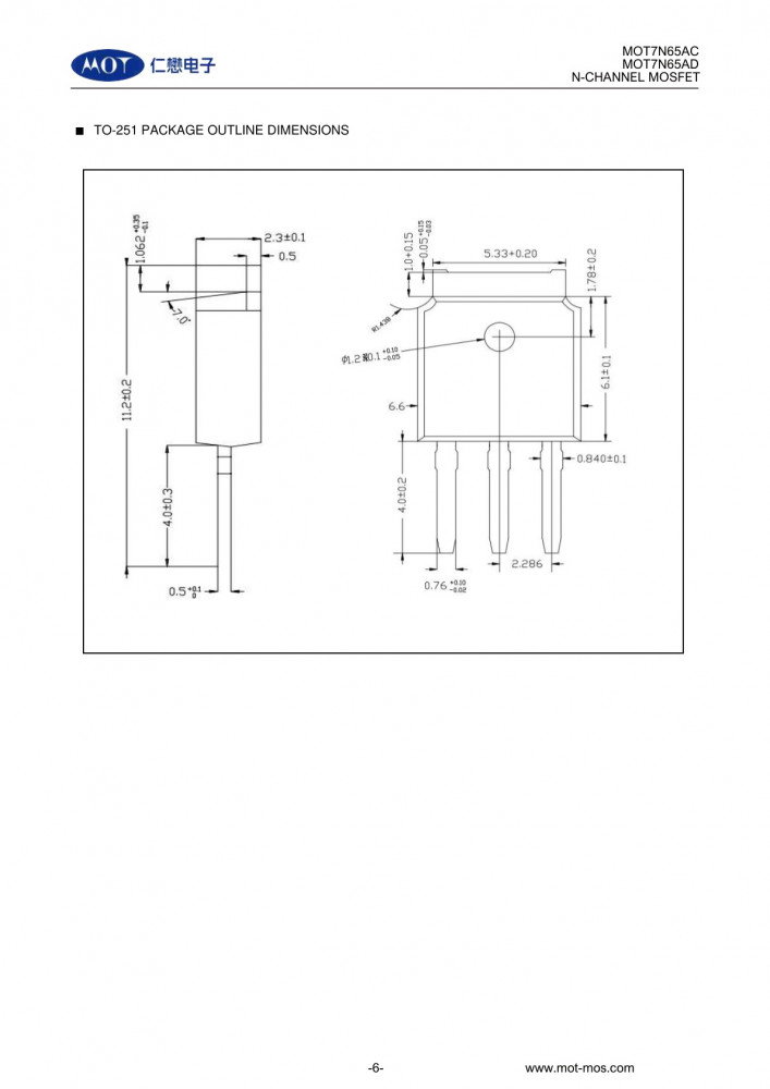 MOT7N65AD datasheet page 6