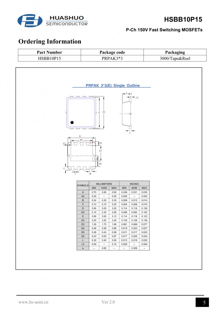 HSBB10P15 datasheet page 5