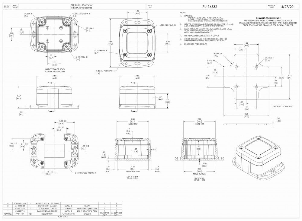 PU-16532-C technical drawing preview