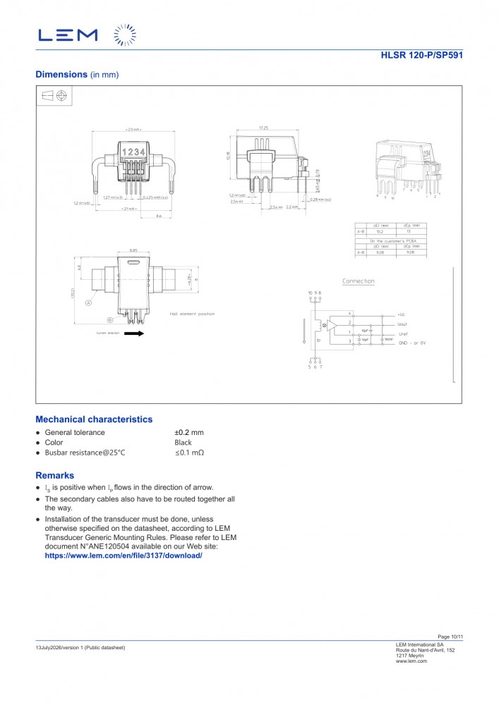 HLSR 120-P/SP591 document page 10