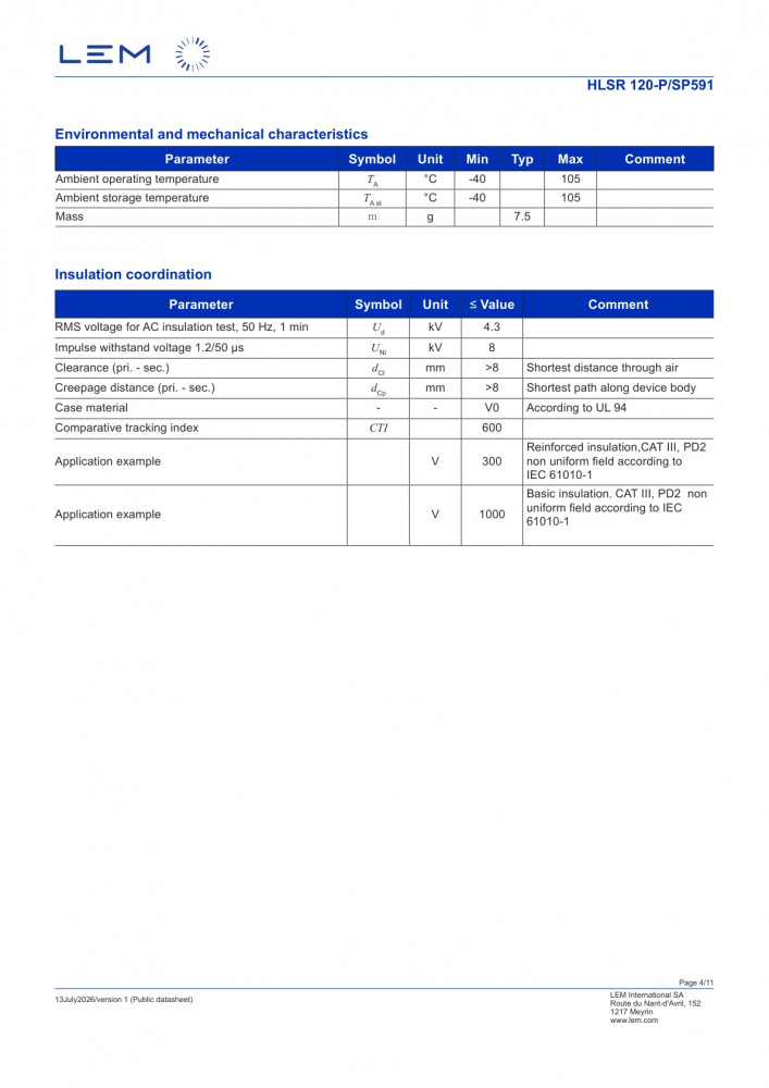 HLSR 120-P/SP591 document page 4