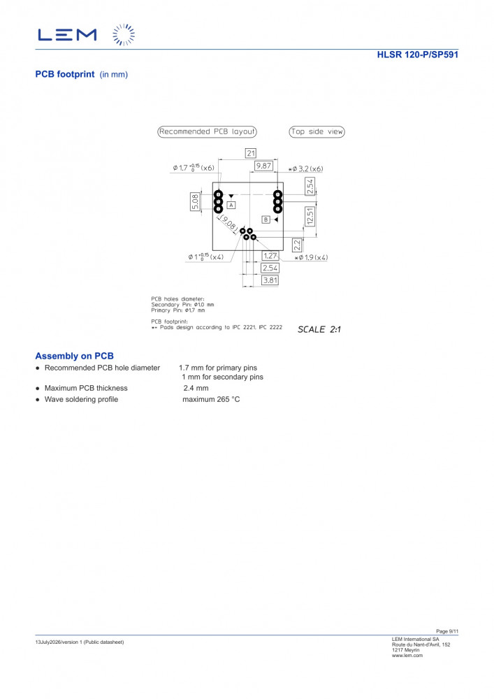 HLSR 120-P/SP591 document page 9