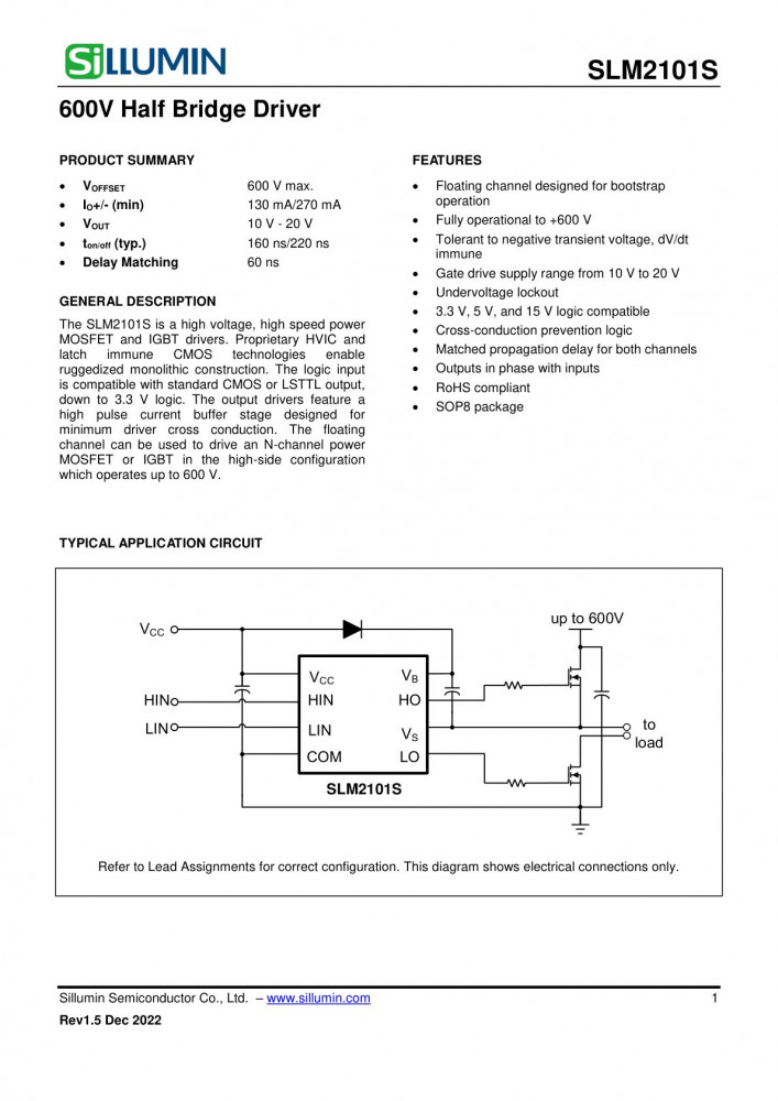 SLM2101S datasheet page 1