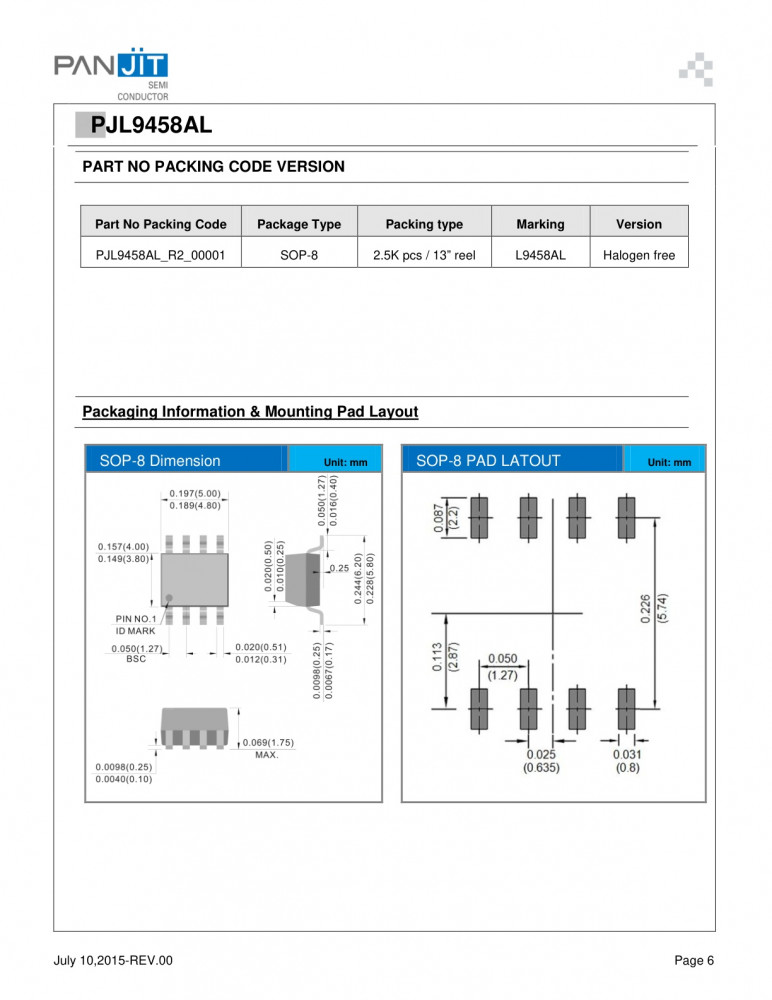 PJL9458AL datasheet page 6