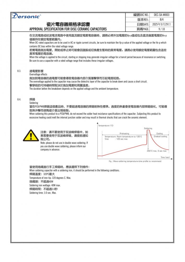 Dersonic approval specification page 10