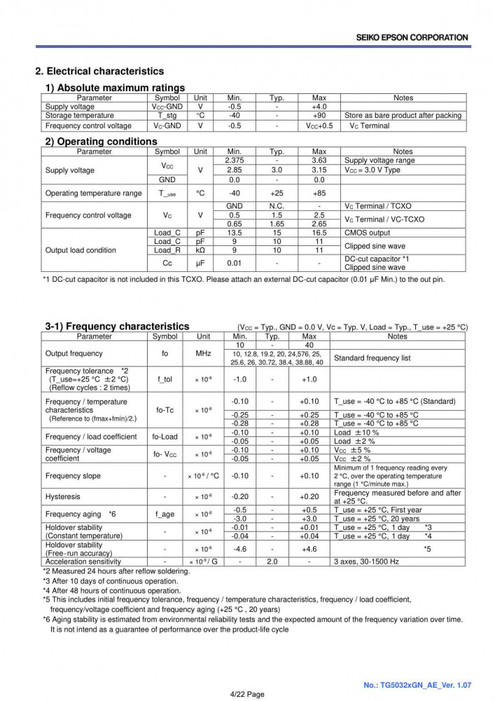 EPSON TG5032CGN datasheet page 4