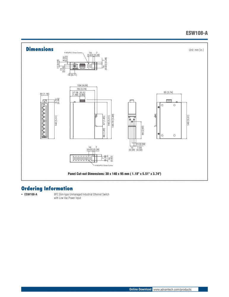 BB-ESW108-A technical documentation page 2