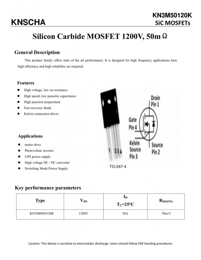 KN3M50120K datasheet page 1