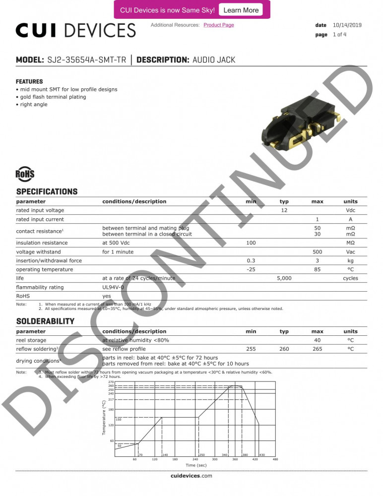 SJ2-35654A-SMT-TR datasheet page 1