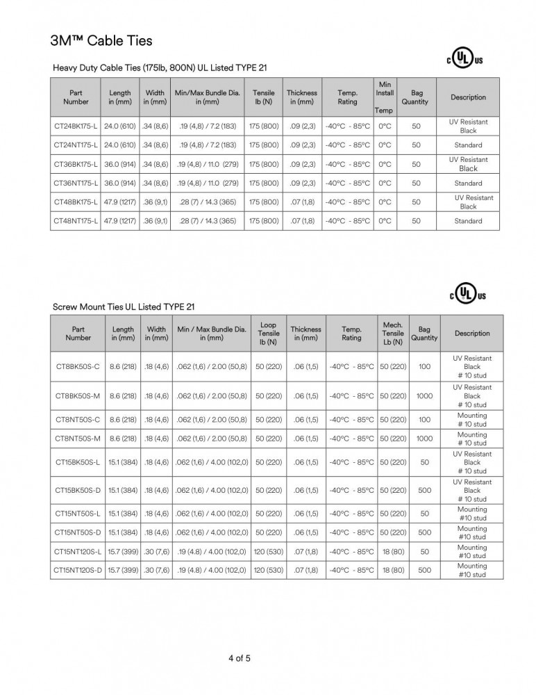 3M CT15BK50S-L technical document page 4