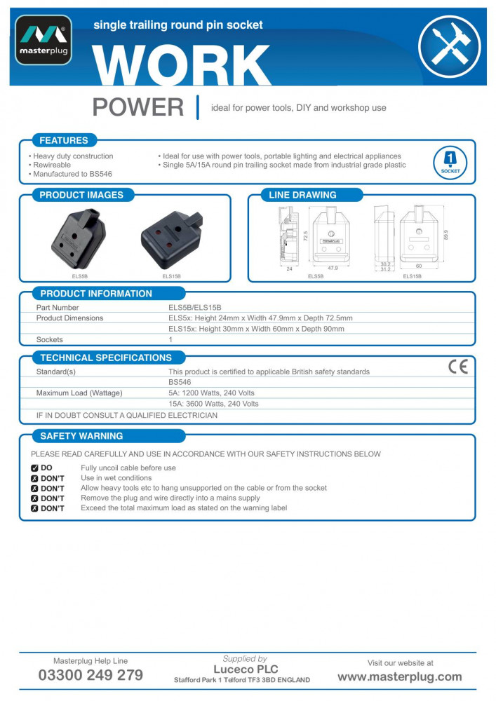 Masterplug product document image
