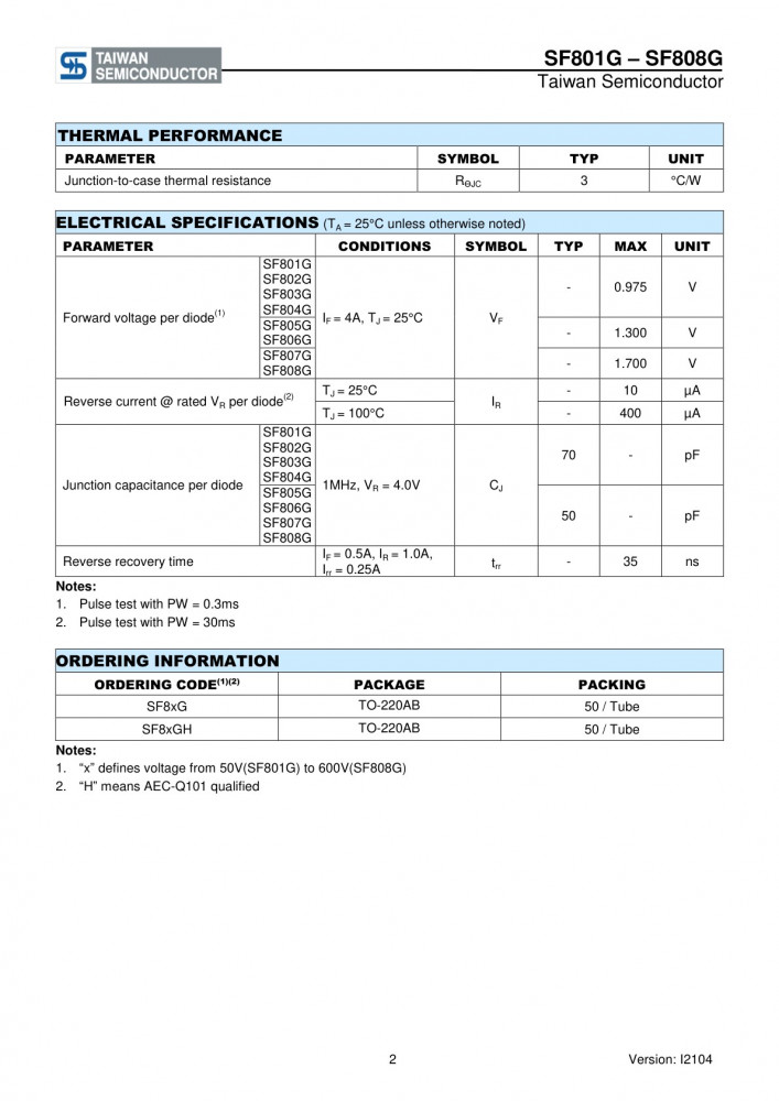 SF804G technical document page 2
