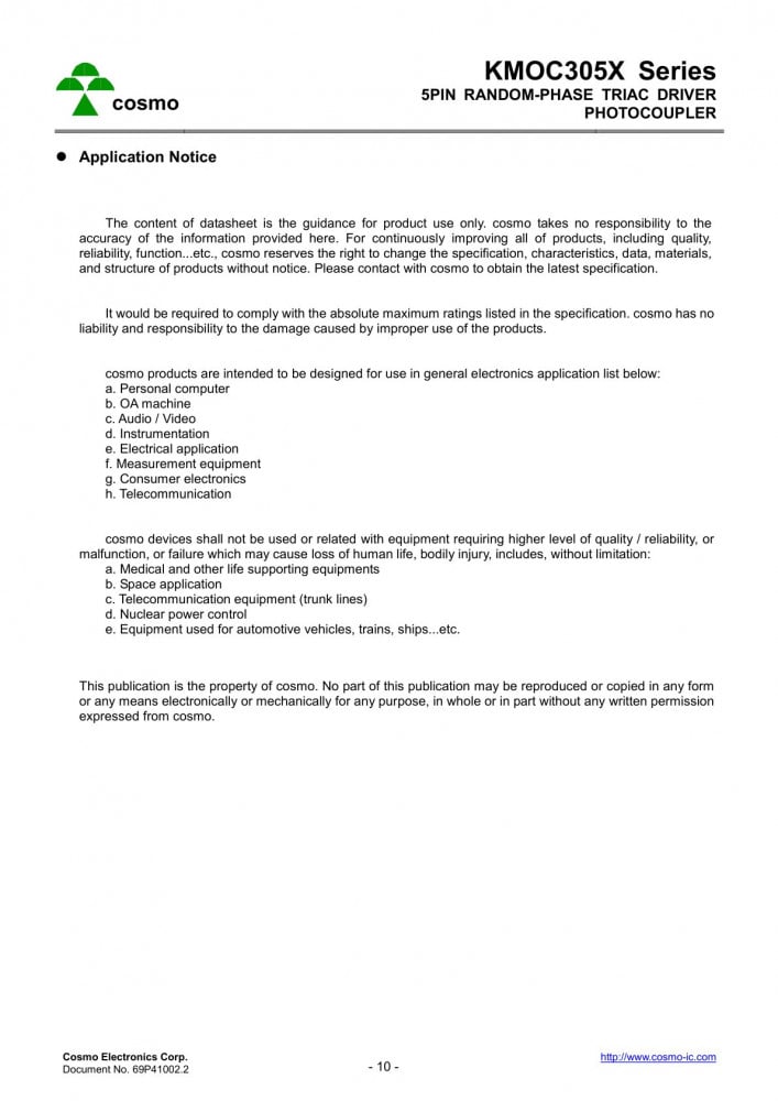 KMOC3053 datasheet page 10