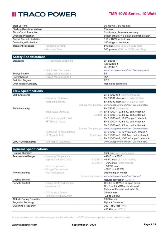 TMR 10WI datasheet page 3