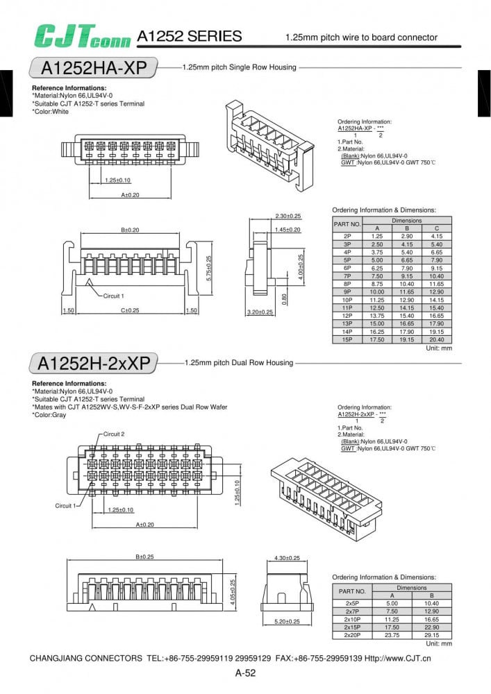 CJT A1252H series datasheet page 3