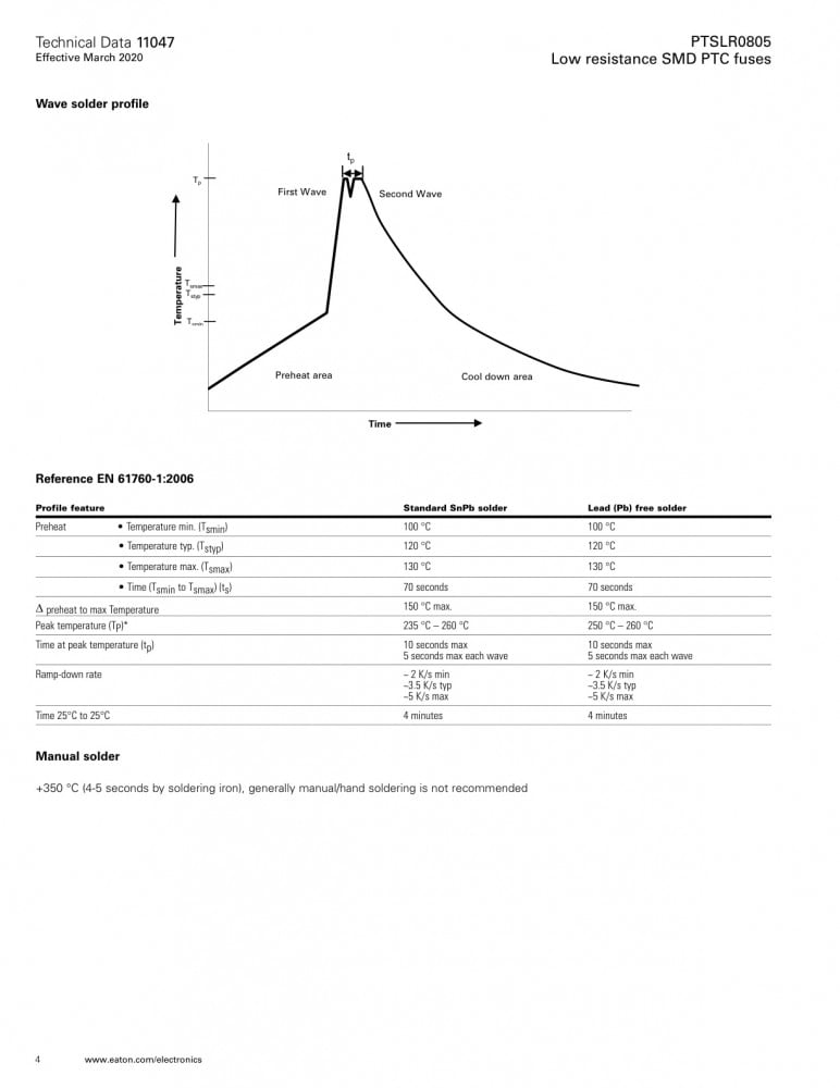 EATON PTSLR0805 datasheet page 4