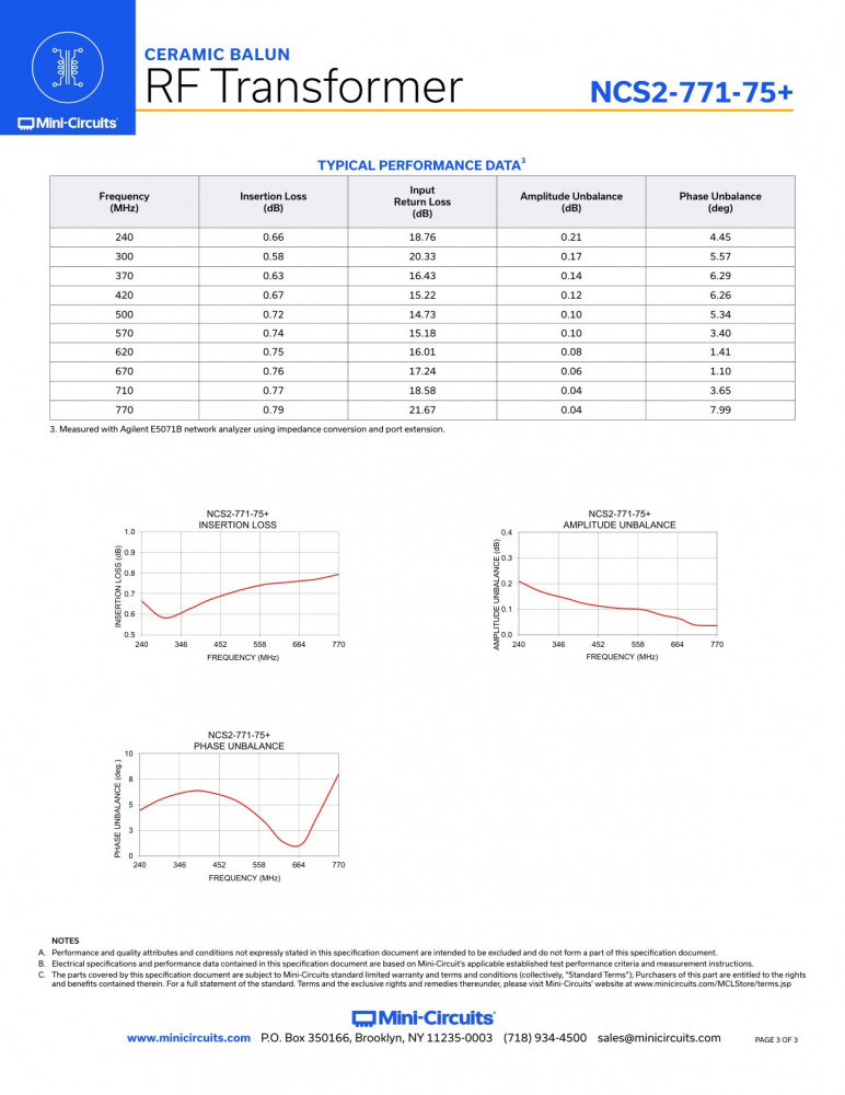 NCS2-771-75+ technical document page 3