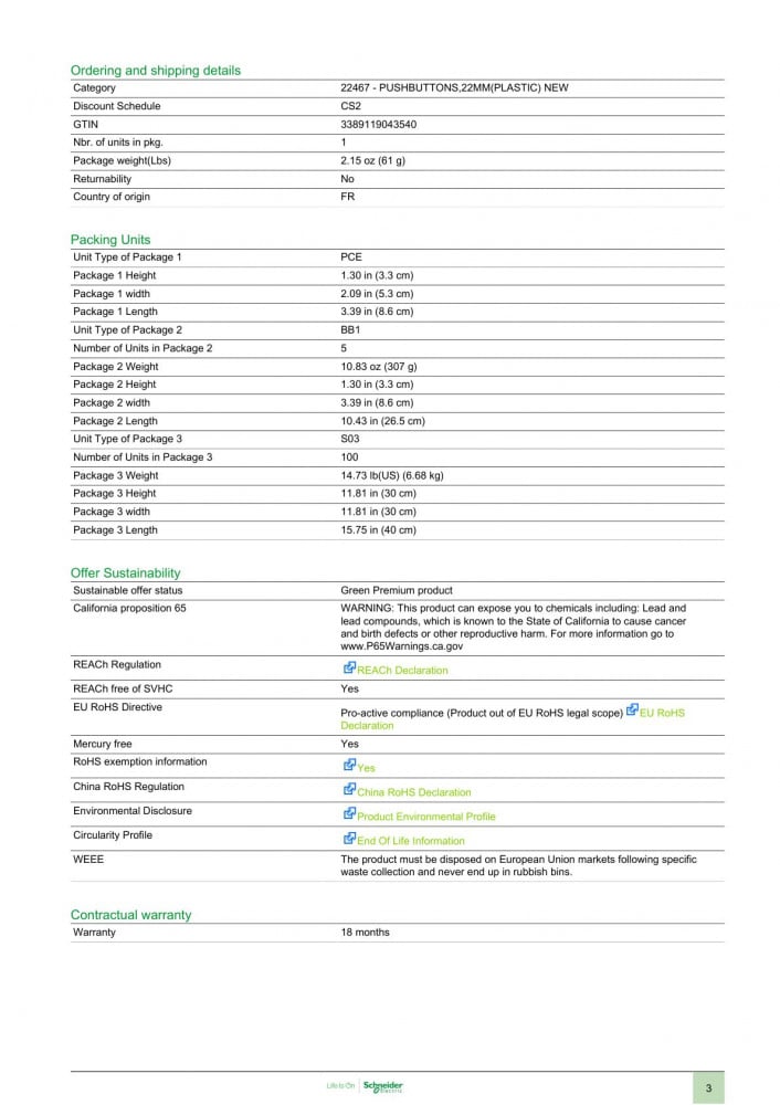 XB5AW73731B5 technical document page 3