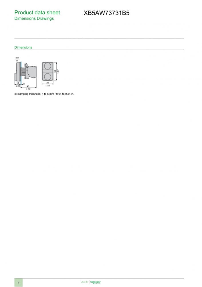 XB5AW73731B5 technical document page 4