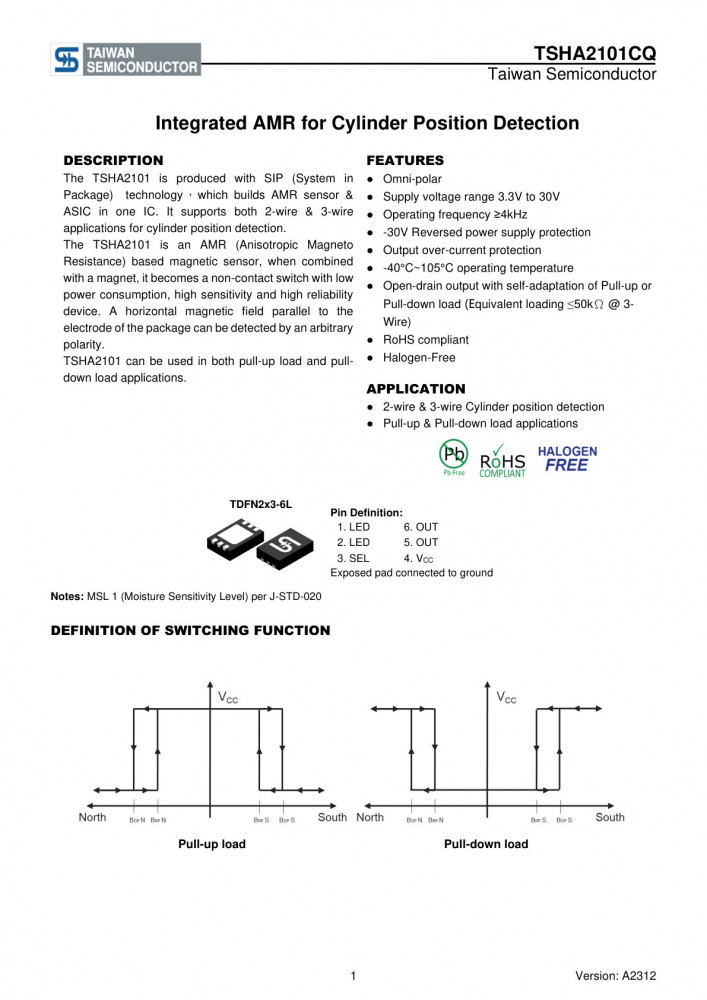 TSHA2101 datasheet page 1