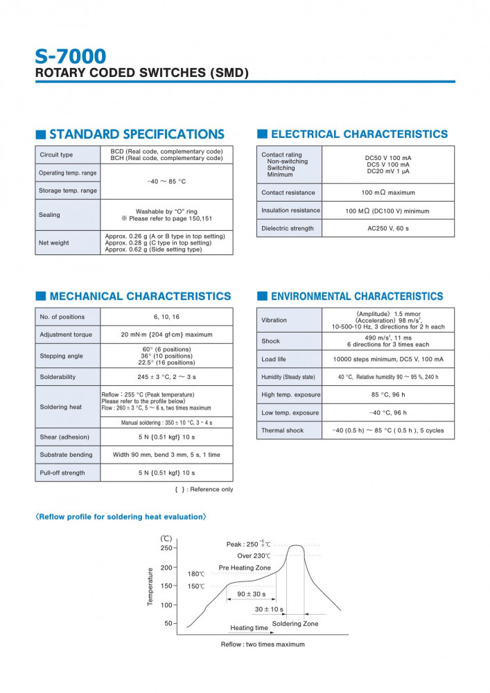 Nidec S-7050EB datasheet page 3