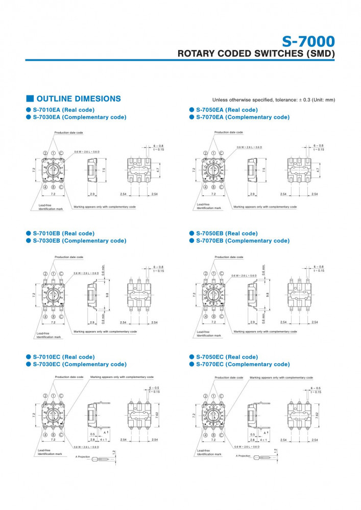 Nidec S-7050EB datasheet page 4