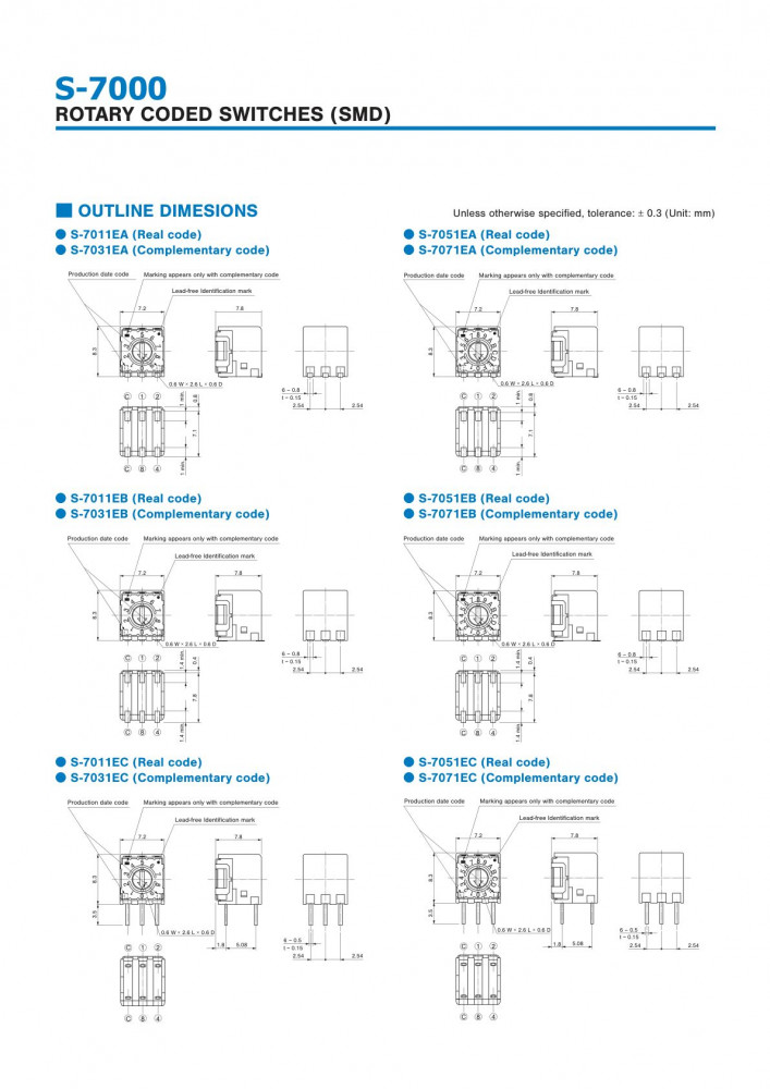 Nidec S-7050EB datasheet page 5