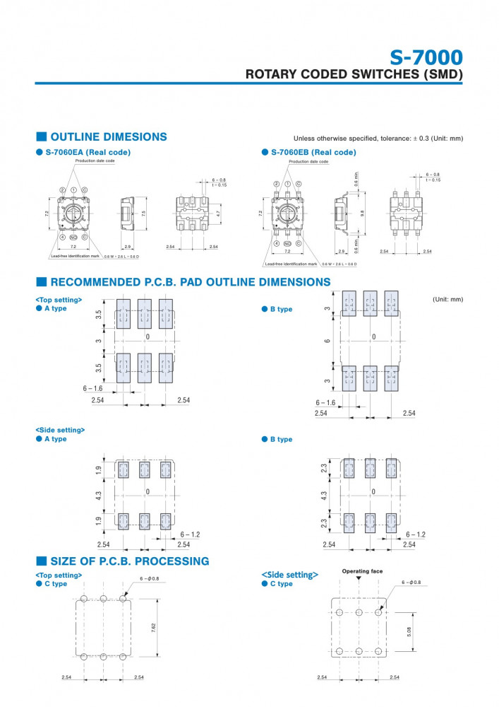 Nidec S-7050EB datasheet page 6
