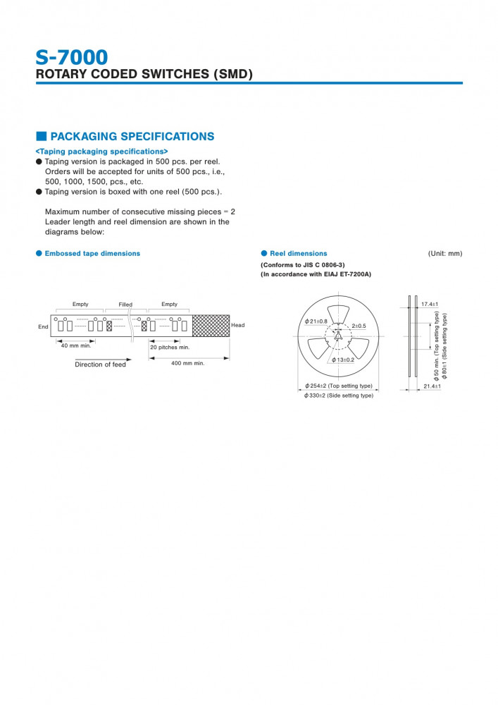 Nidec S-7050EB datasheet page 7