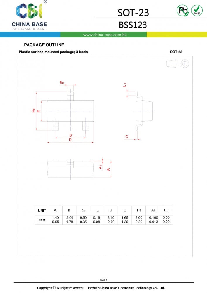 CBI BSS123 datasheet page 4