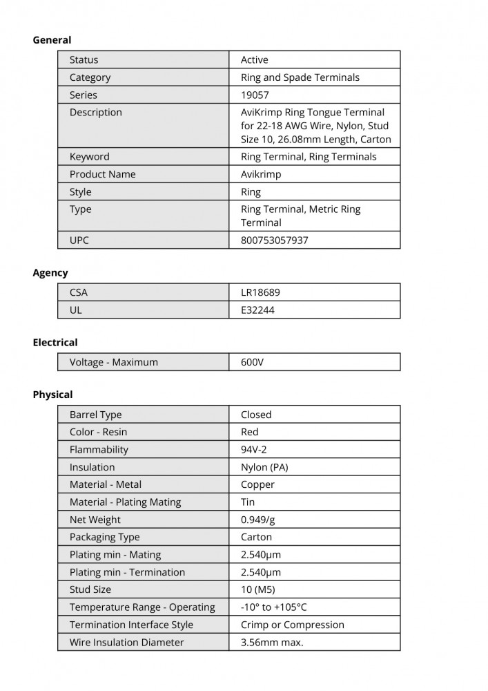 190570011 product document image, page 2