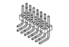 2.54mm Pitch C-Grid Header, Right-Angle, Through Hole, 12 Circuits, 2.50µm Tin (Sn) Overall Plating, Tube Packaging, Lead-Free