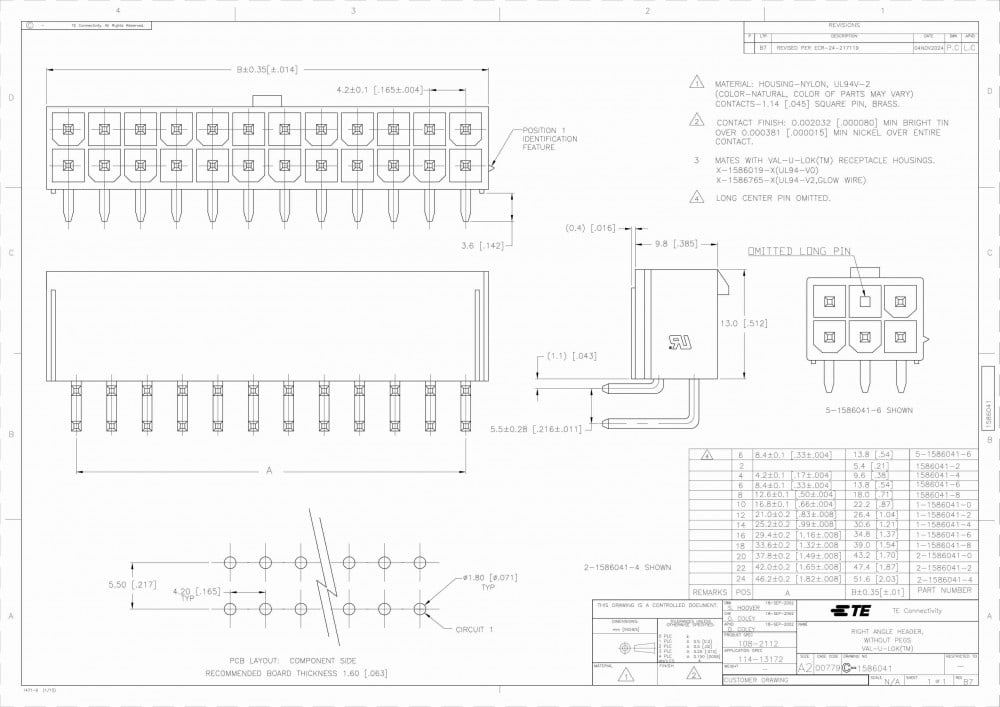 TE Connectivity 1-1586041-2 technical document preview