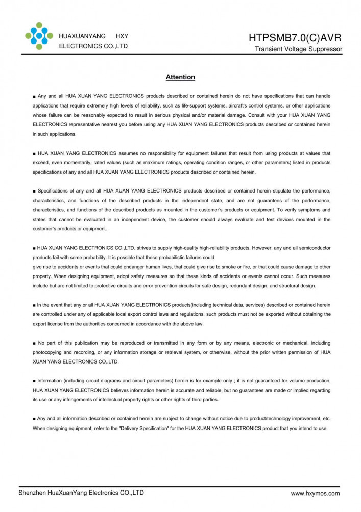 HTPSMB7.0AVR datasheet page 4